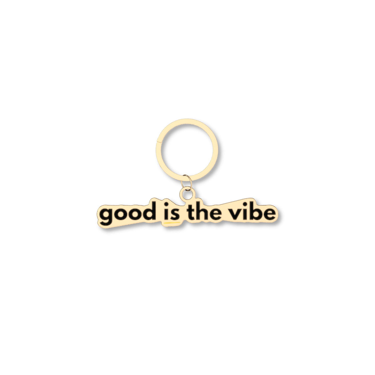 “good Is the vibe” Positive Quote Keychain – Good Vibes Sparkle